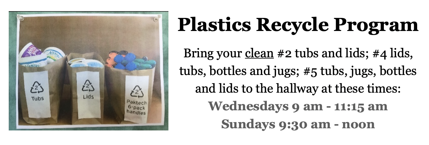 Plastics Recycle Program – Episcopal Church of the Resurrection